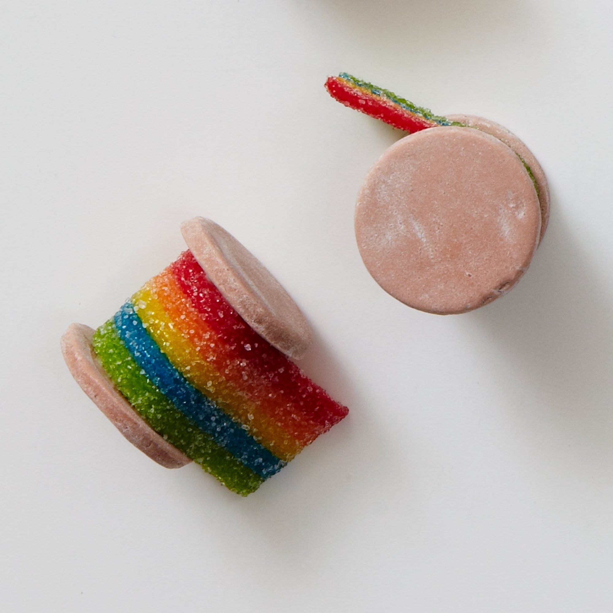 Roll-up spools with Necco wafers