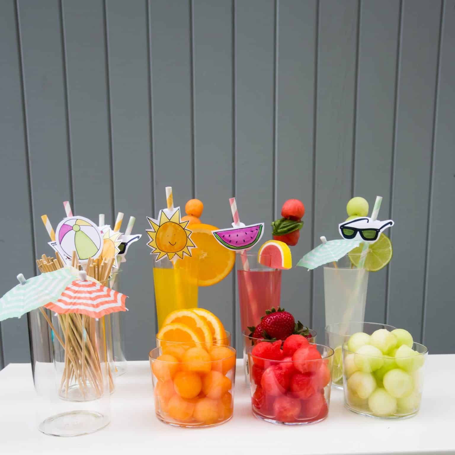 Fresh fruit and cute accessories turn your favorite summer sip into the ...