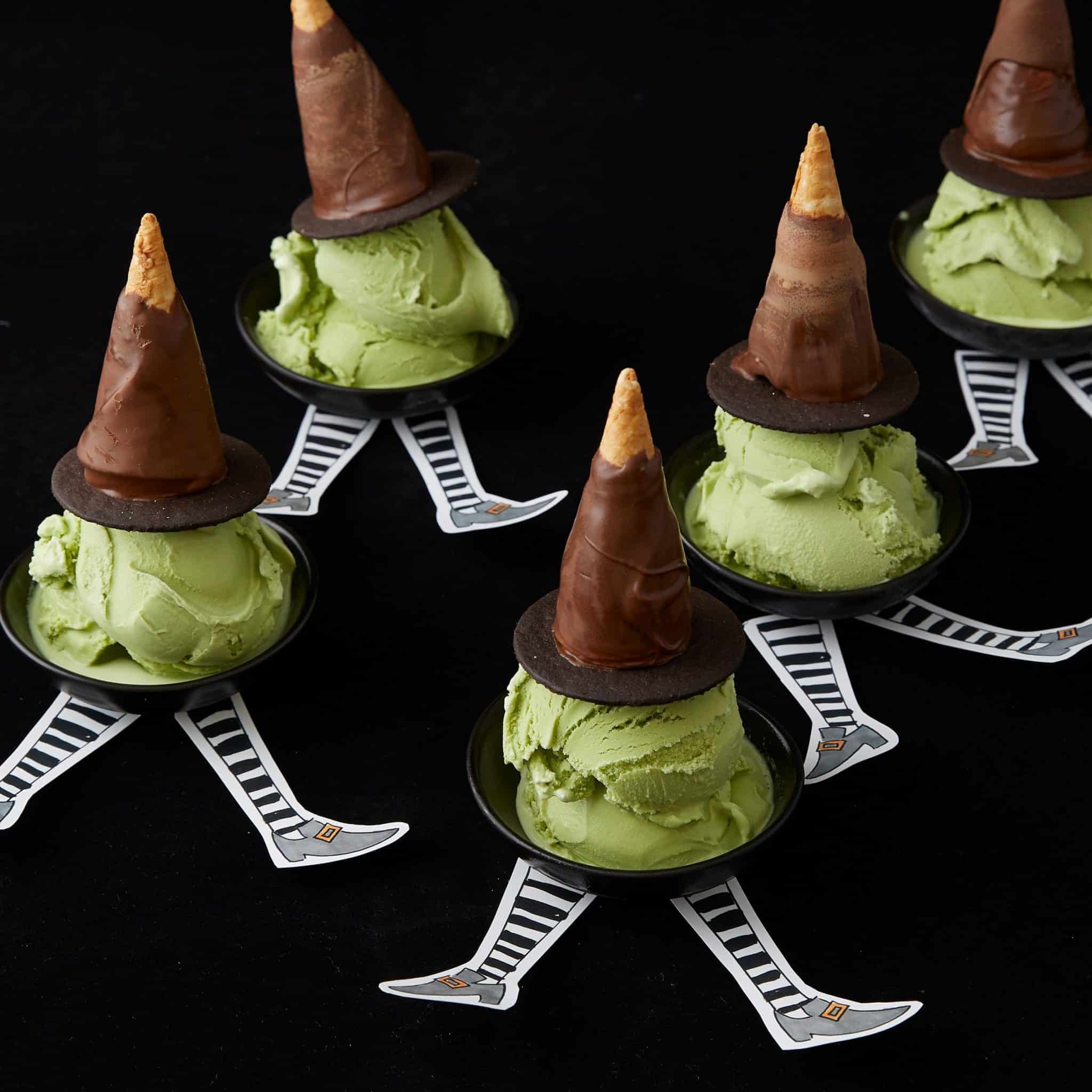 Chocolate-Covered "Witch's Hat" and Wicked Witch Sundae | Darcy Miller ...