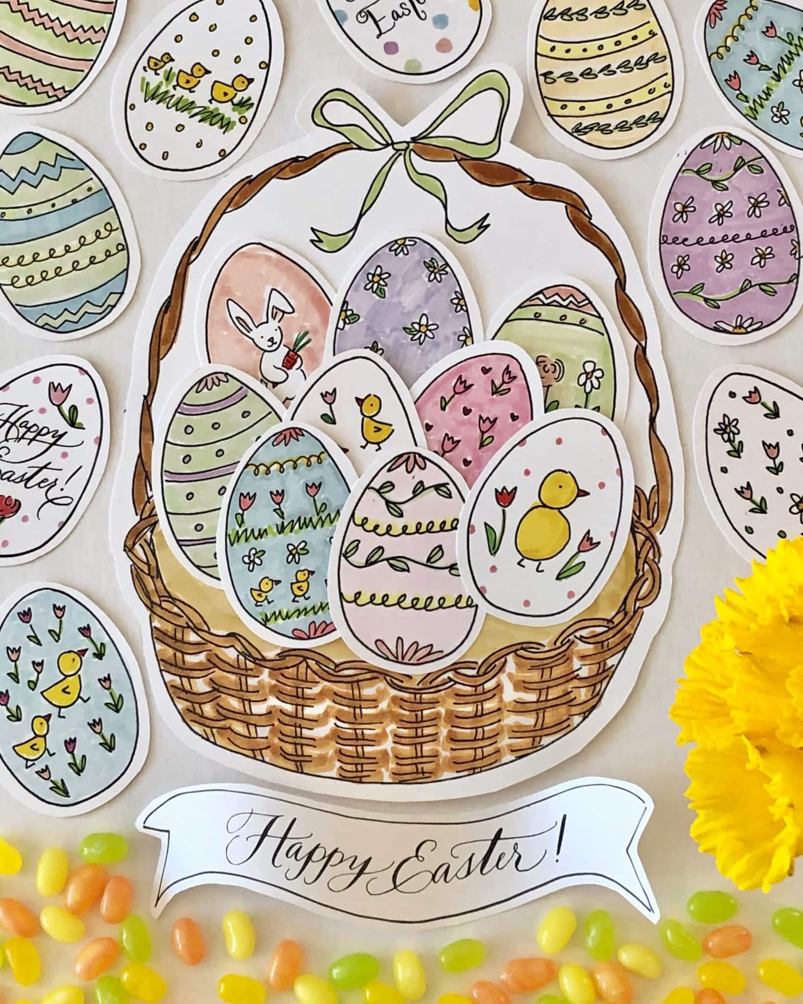Color-Your-Own Easter Egg Hunt | Darcy Miller Designs