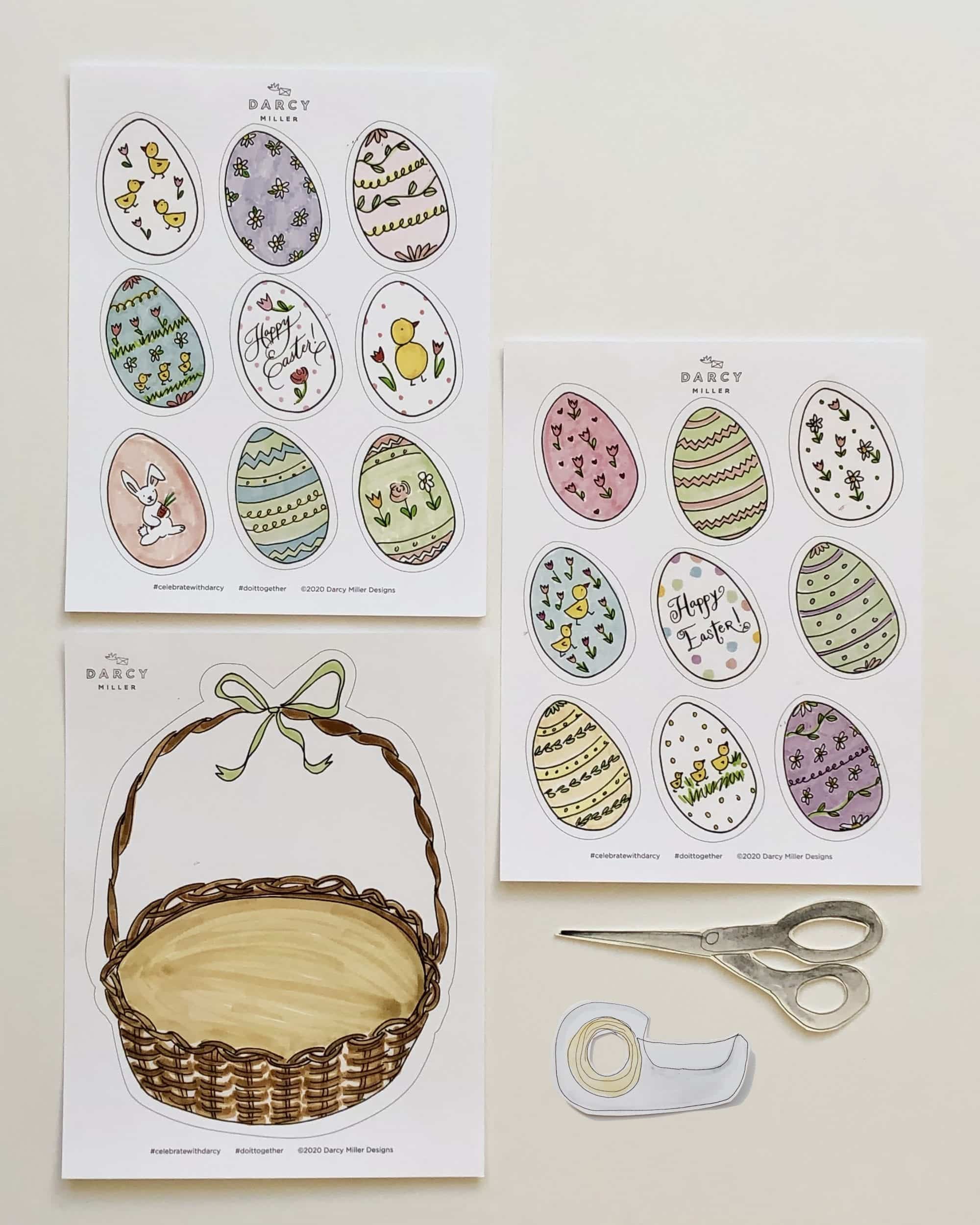 Color-Your-Own Easter Egg Hunt | Darcy Miller Designs