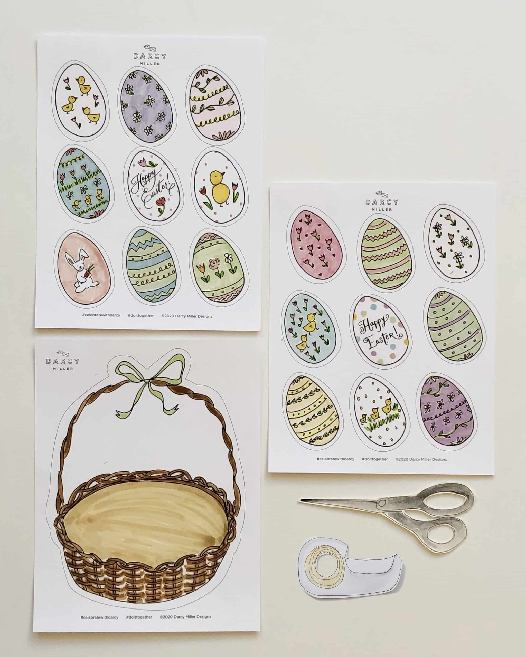 Color-Your-Own Easter Egg Hunt | Darcy Miller Designs