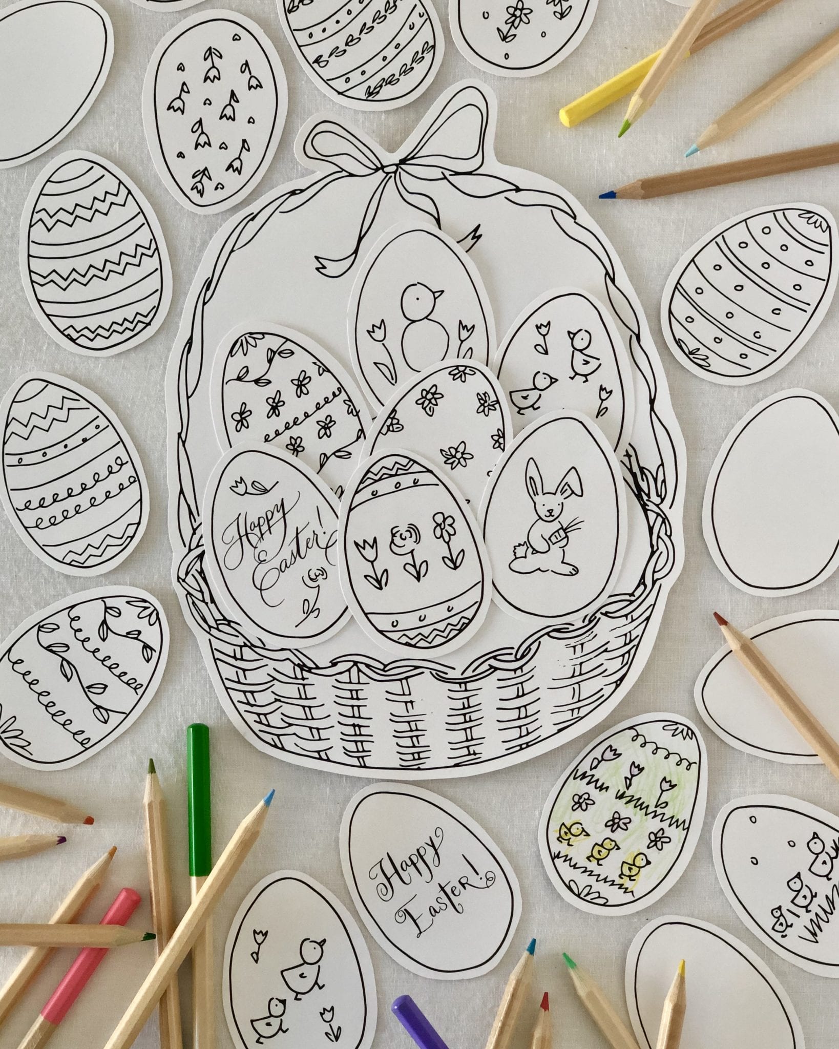 Color-Your-Own Easter Egg Hunt | Darcy Miller Designs