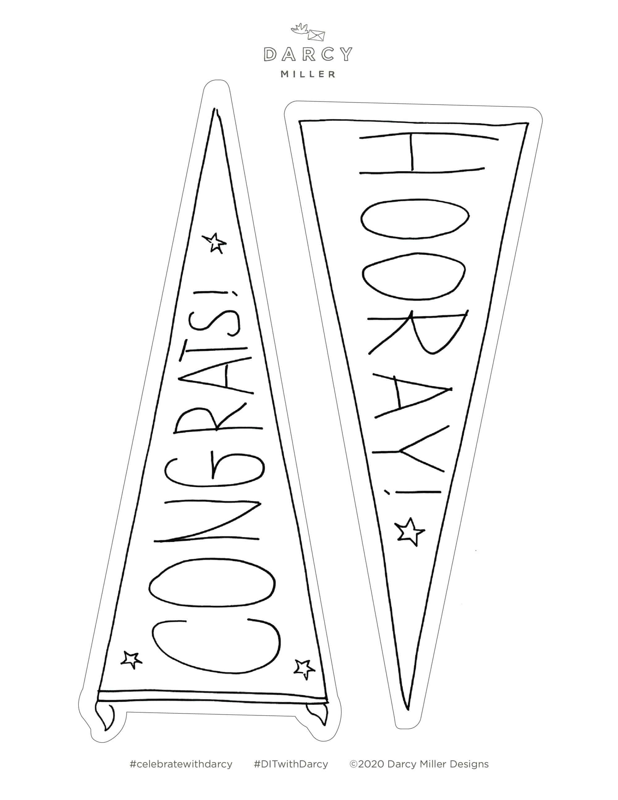 Graduation Megaphone and Pennant | Darcy Miller Designs