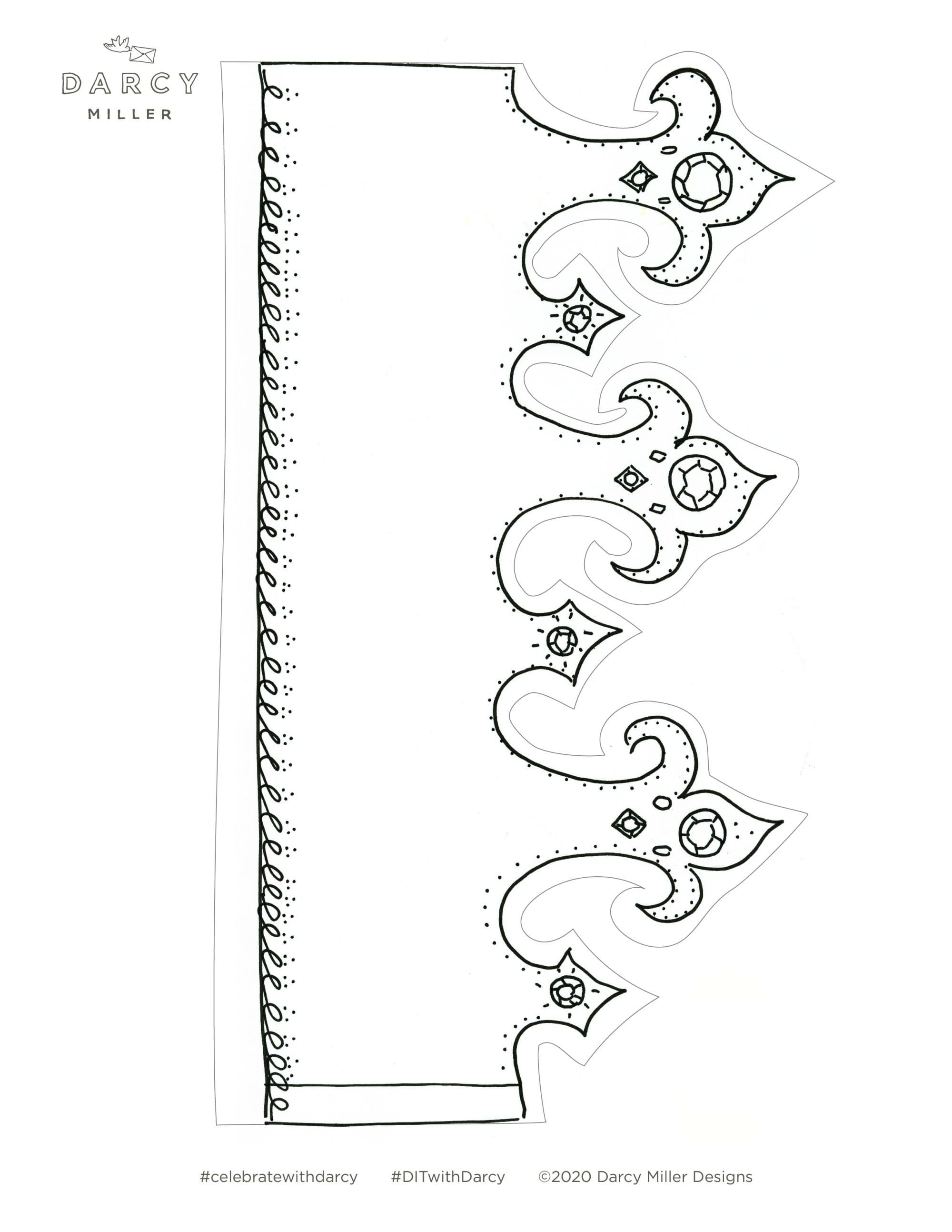 Step Four : Attach jewels and crests in whatever pattern you like.