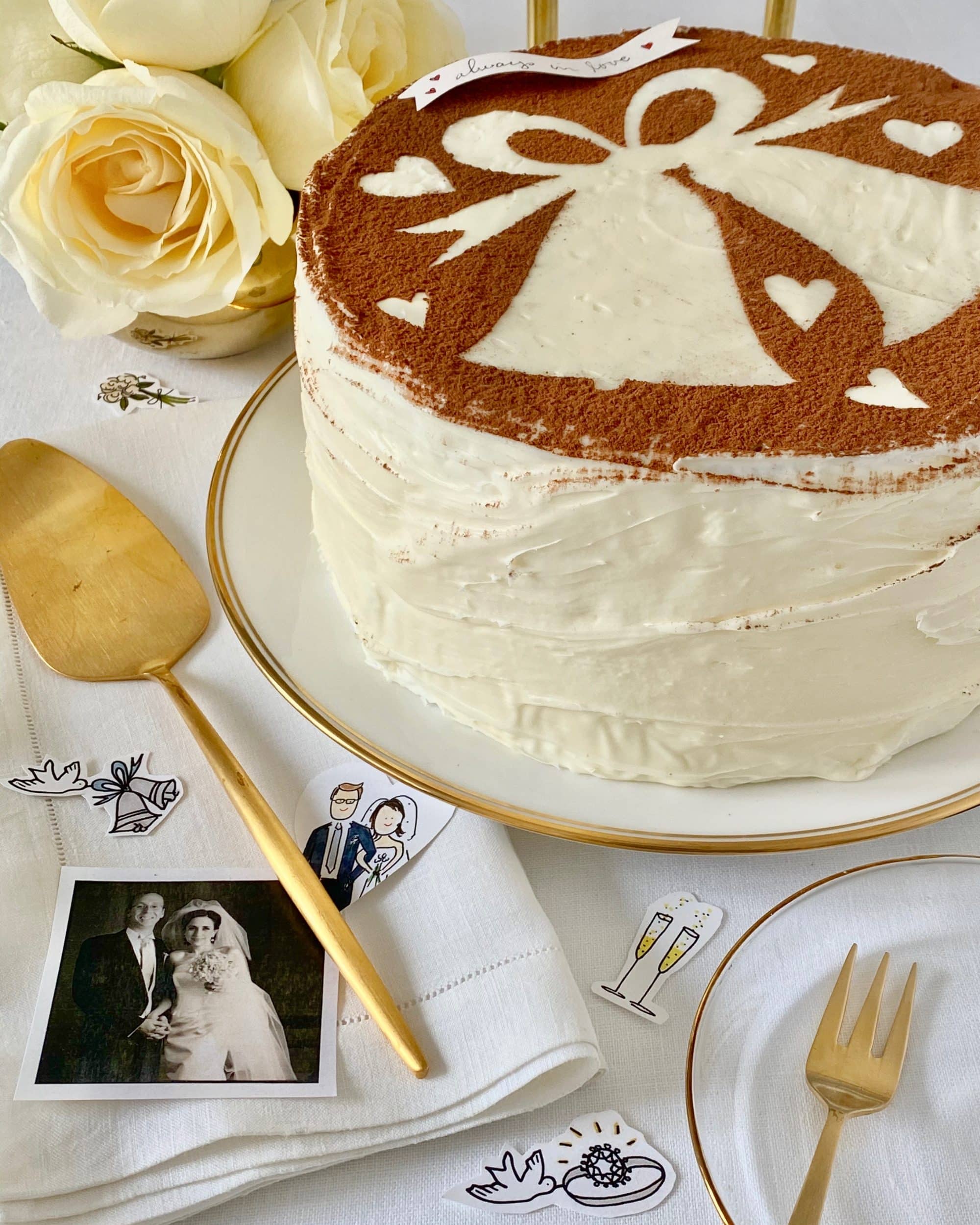 Wedding Bells Cake Stencils