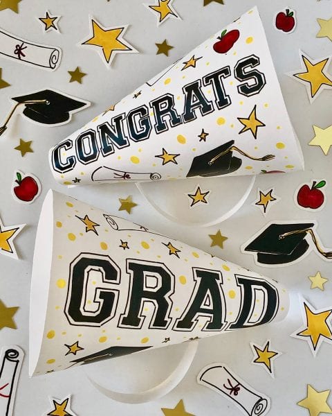Graduation Megaphone and Pennant | Darcy Miller Designs