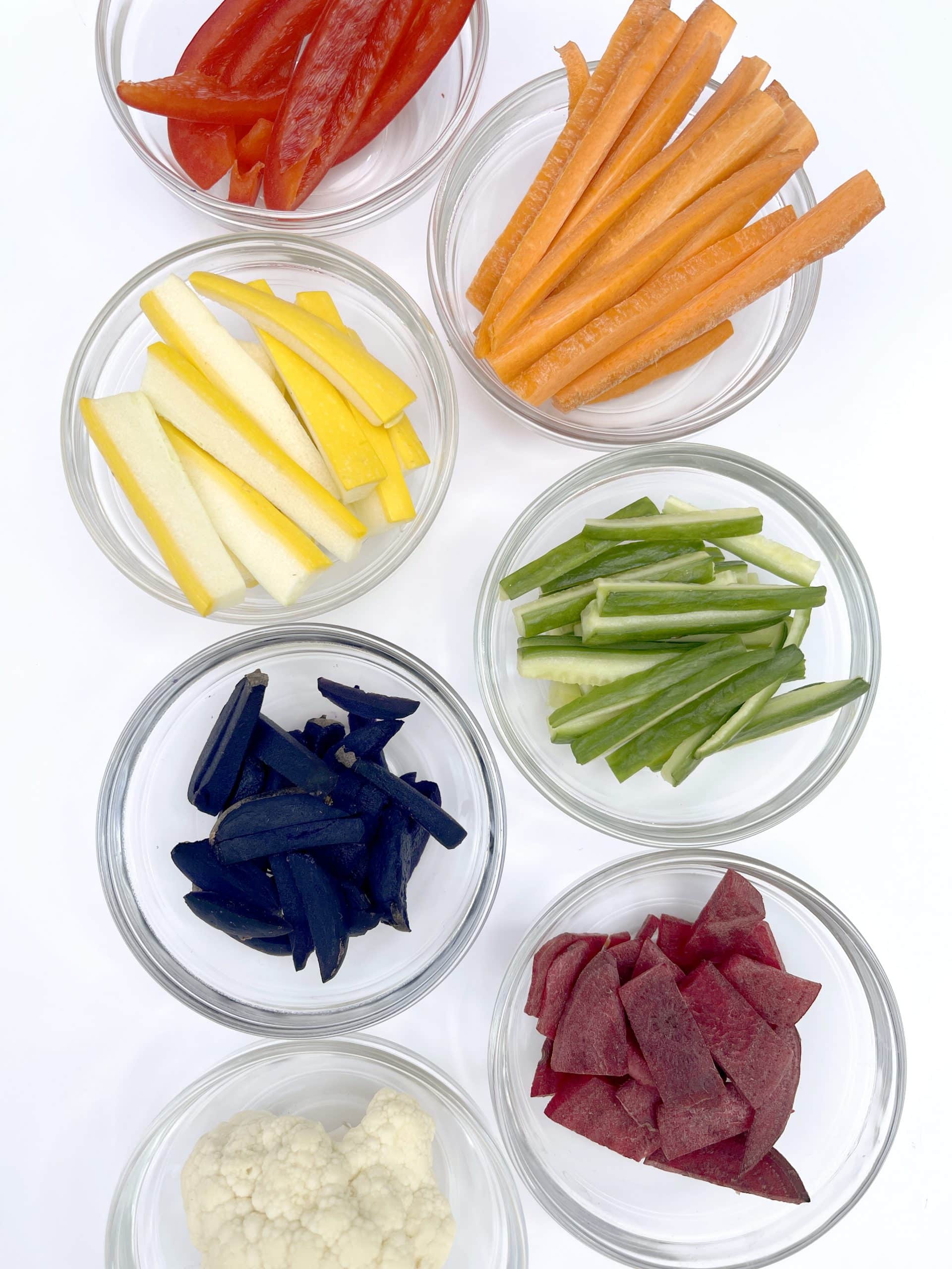 Rainbow Vegetable Snacks | Darcy Miller Designs