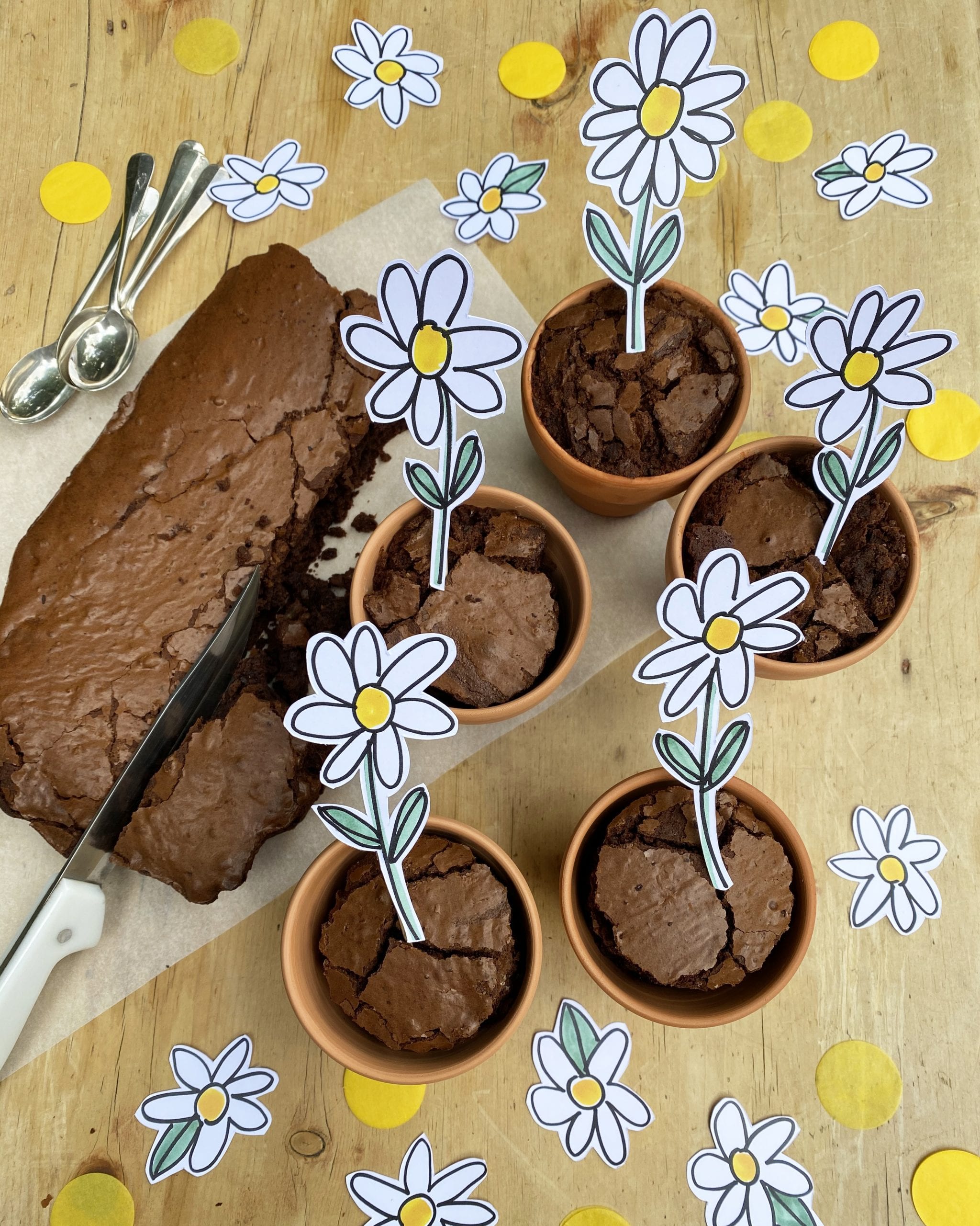 Flower Pot Brownies | Darcy Miller Designs