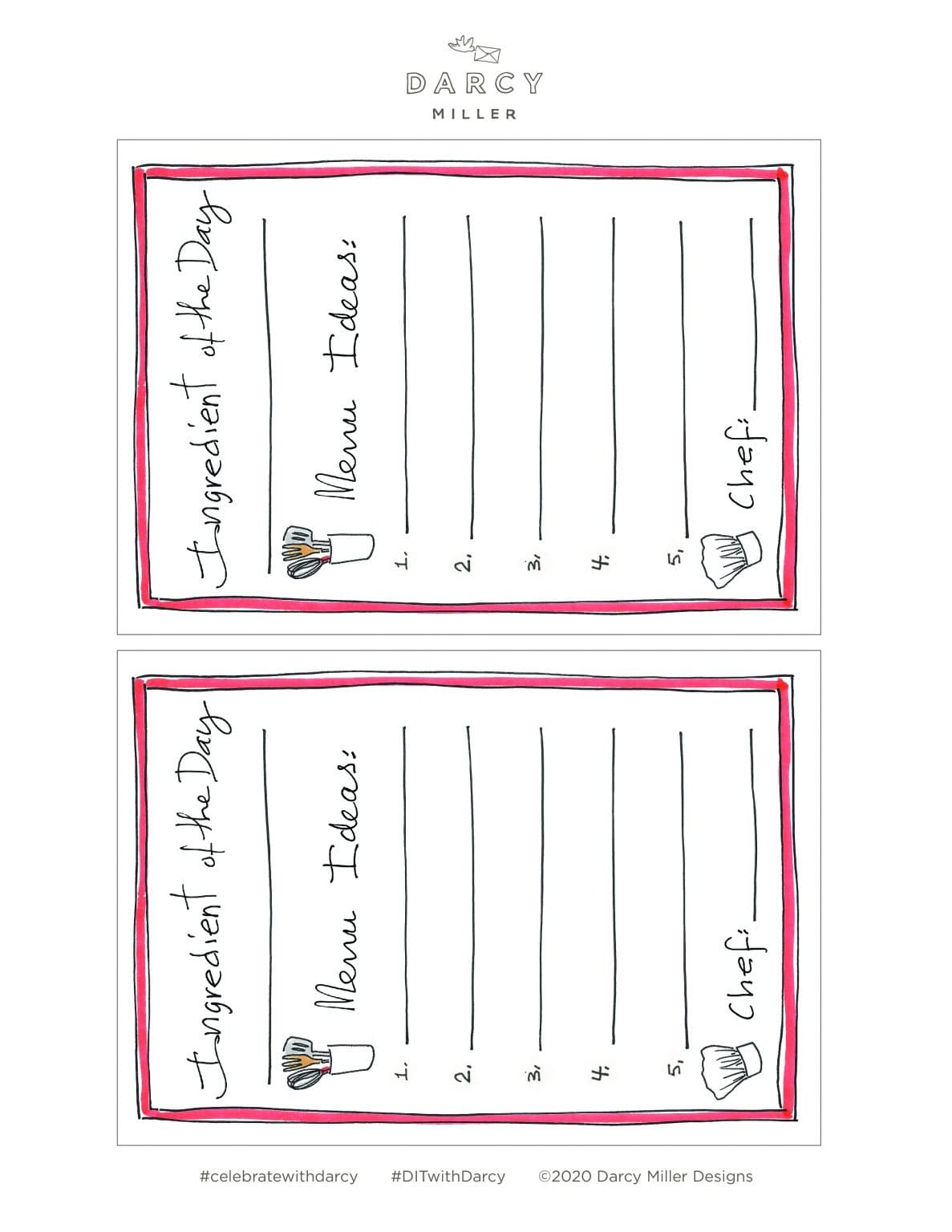 Ingredient of the Day Game | Darcy Miller Designs