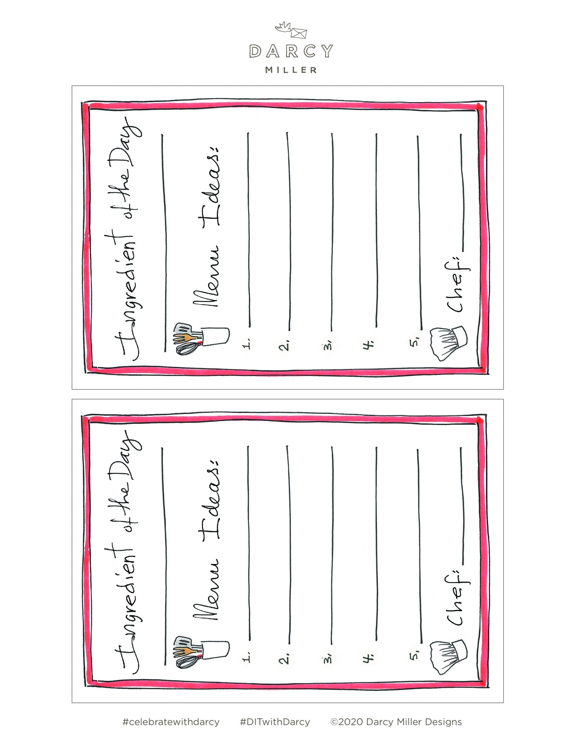 Ingredient of the Day Game | Darcy Miller Designs