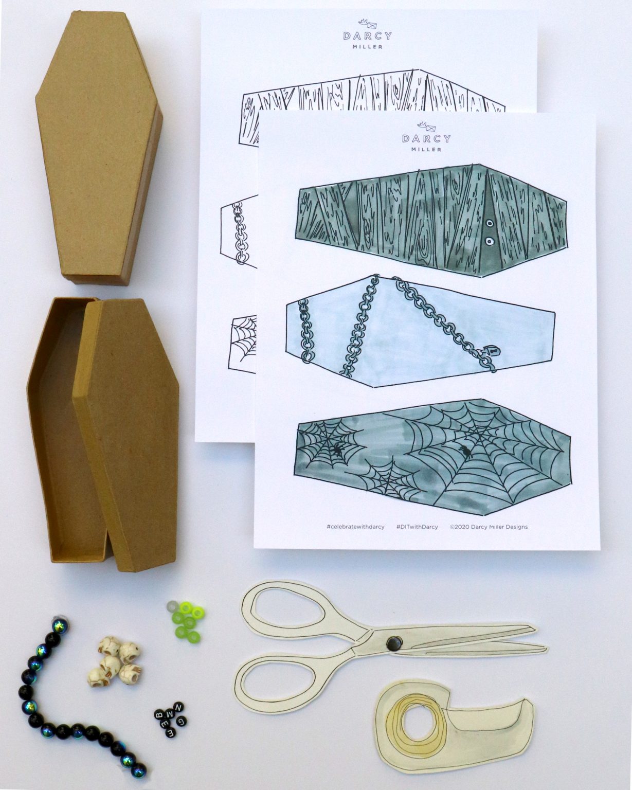 Halloween Coffin Craft Box Favor | Darcy Miller Designs