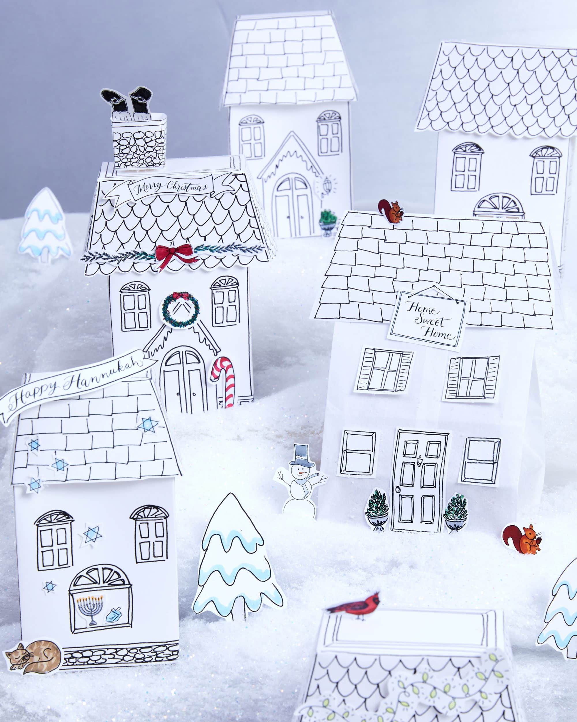 Once the box is complete, you can cut and paste extra decor, from snow ...