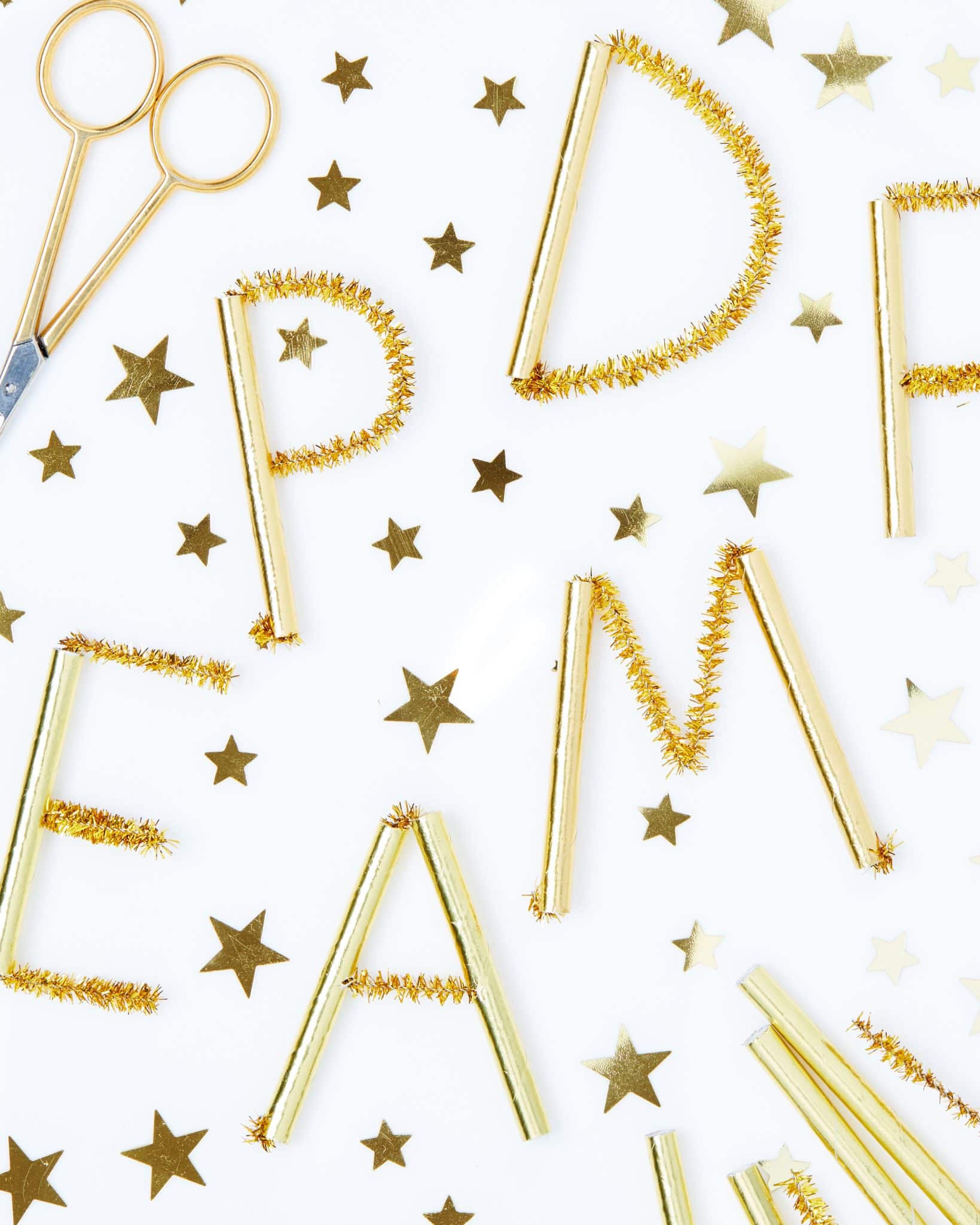 Gold Straw Letter Decor | Darcy Miller Designs