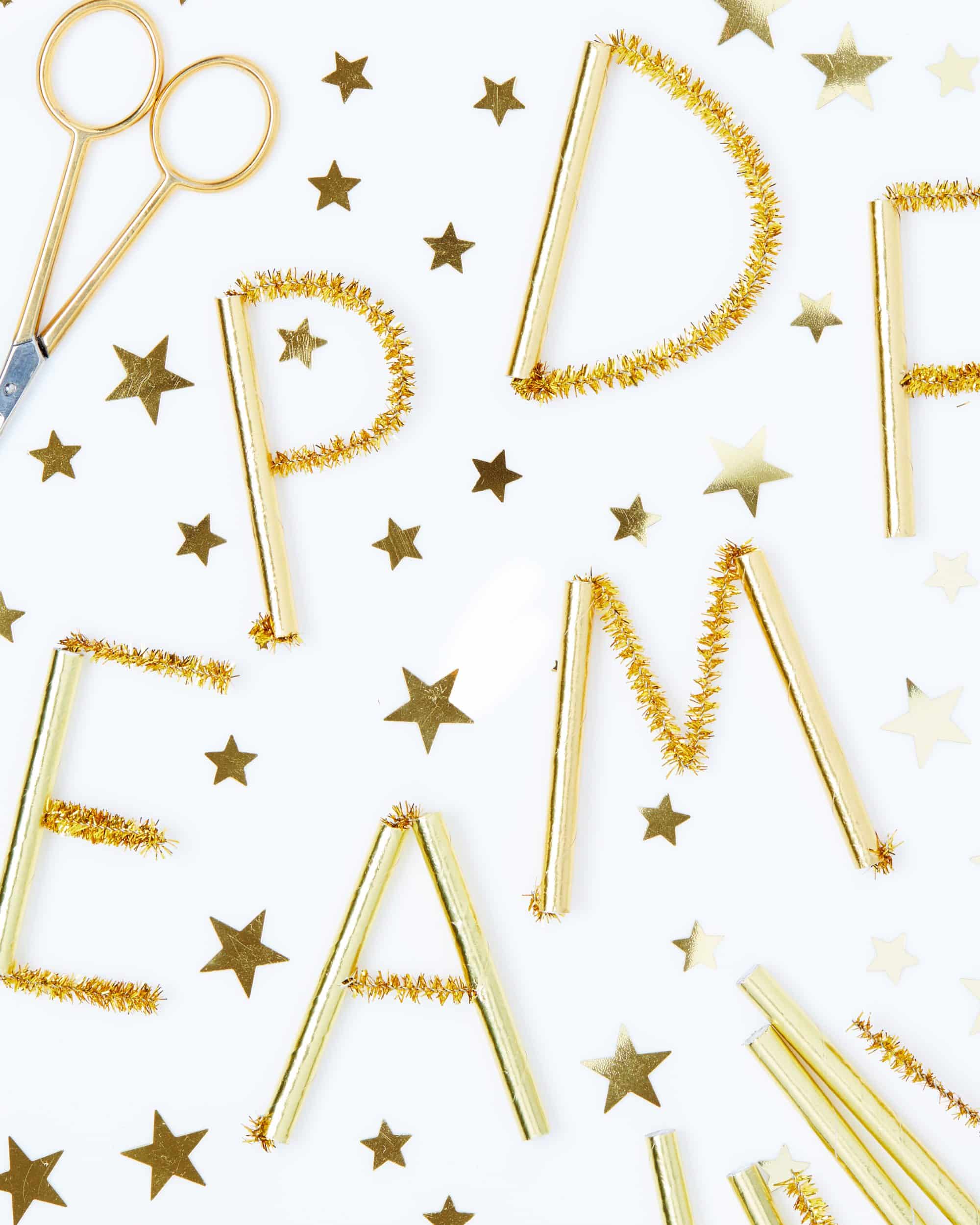 Gold Straw Letter Decor | Darcy Miller Designs