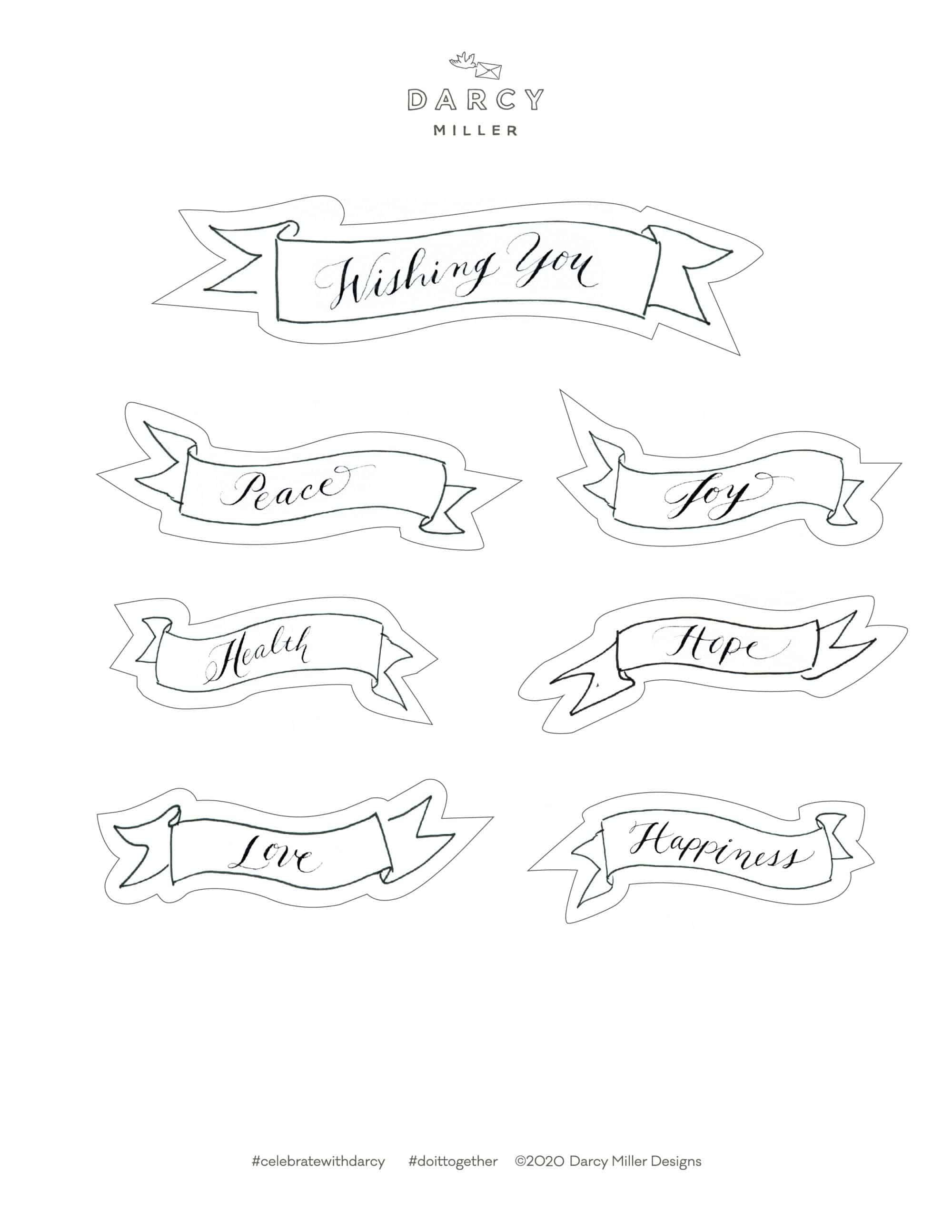 Cake Topper Banners | Darcy Miller Designs