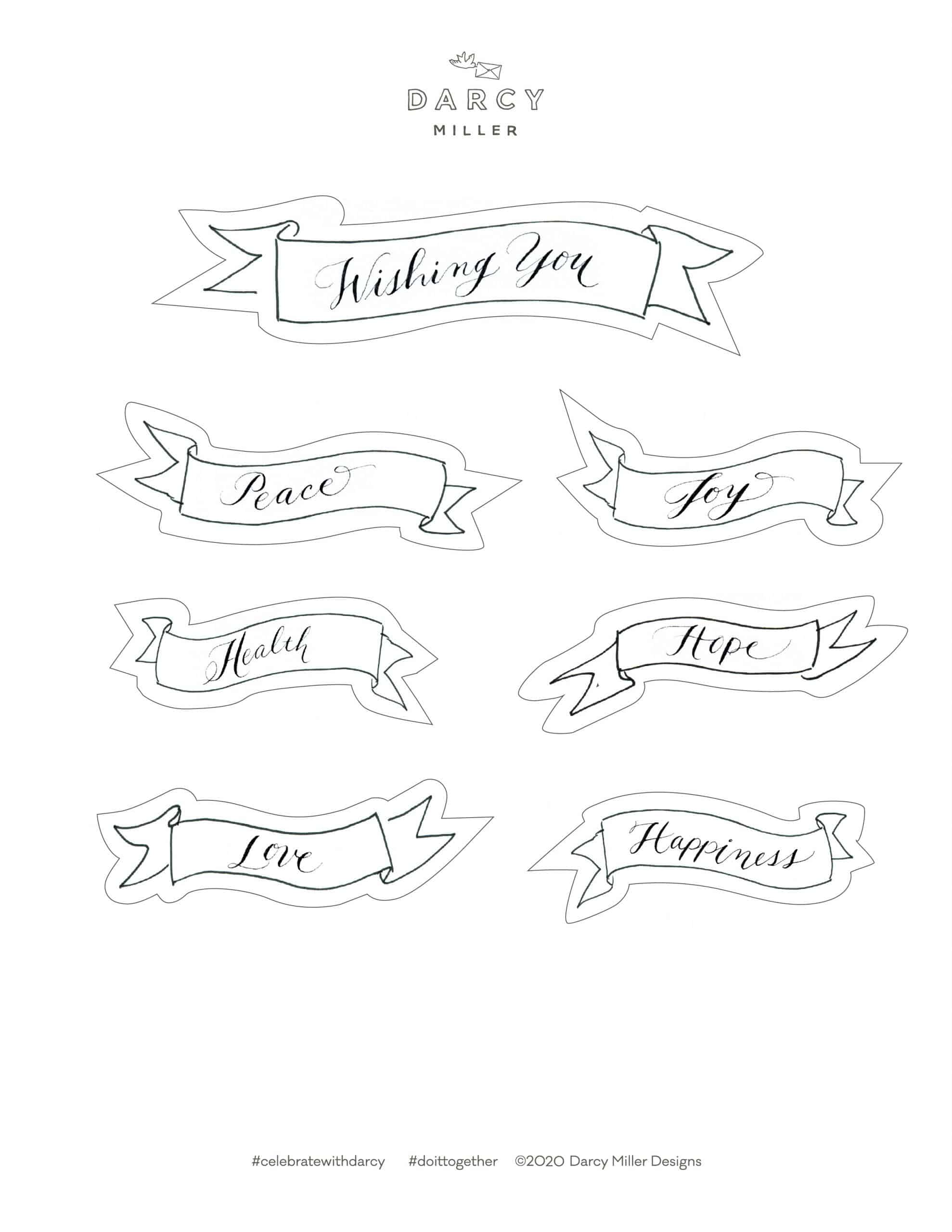 Cake Topper Banners | Darcy Miller Designs