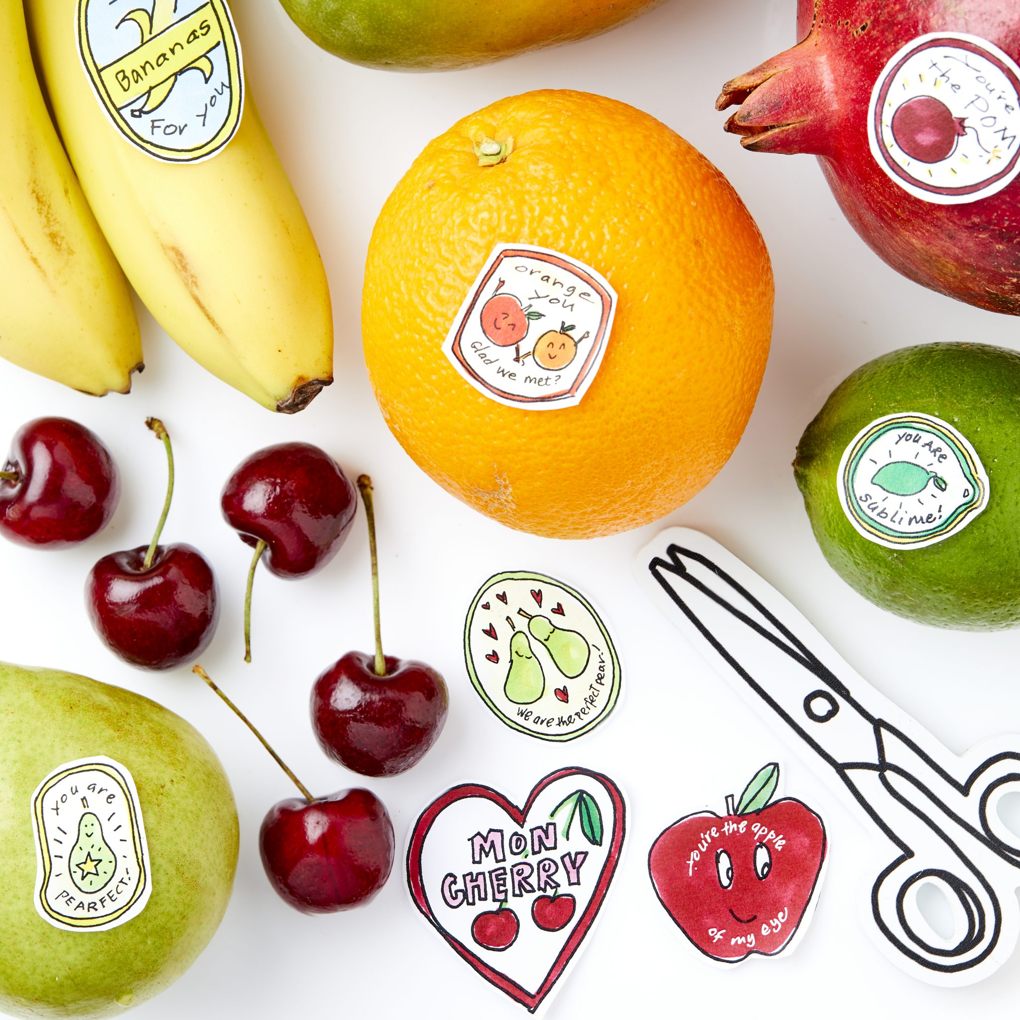 Fun Fruit Stickers