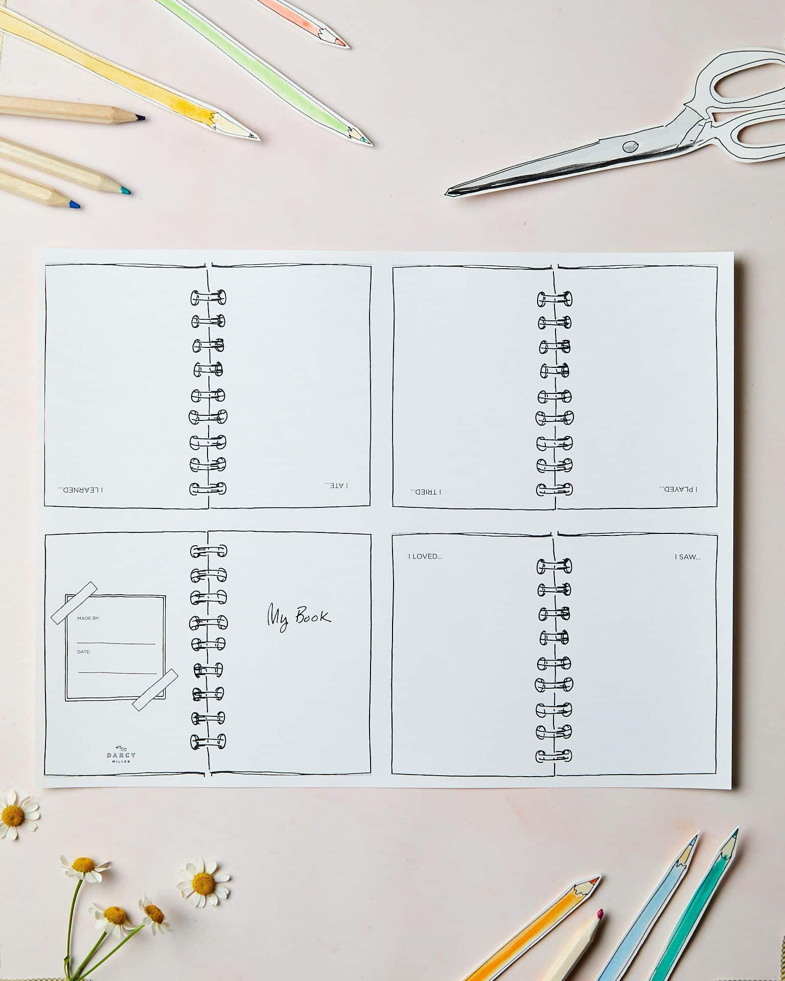 DIY Mini Sketchbook Journals | Darcy Miller Designs