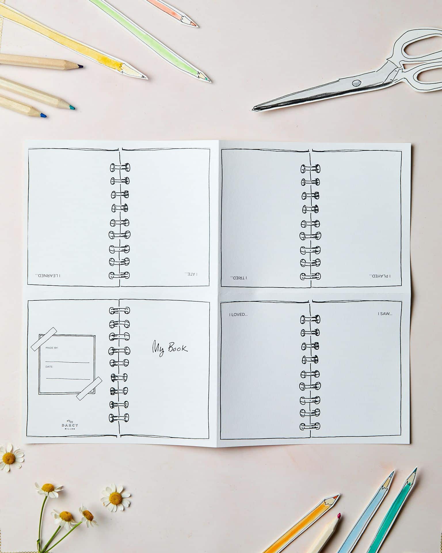 DIY Mini Sketchbook Journals | Darcy Miller Designs